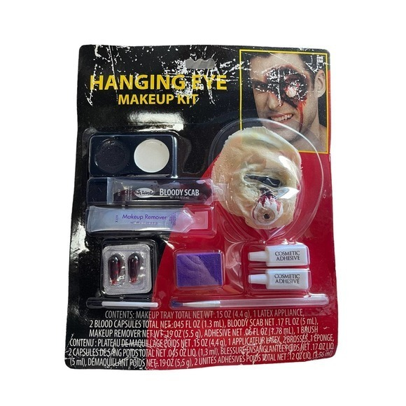 Costumes | Hanging Eye Makeup Kit Bloody Scab Halloween Costume New ...